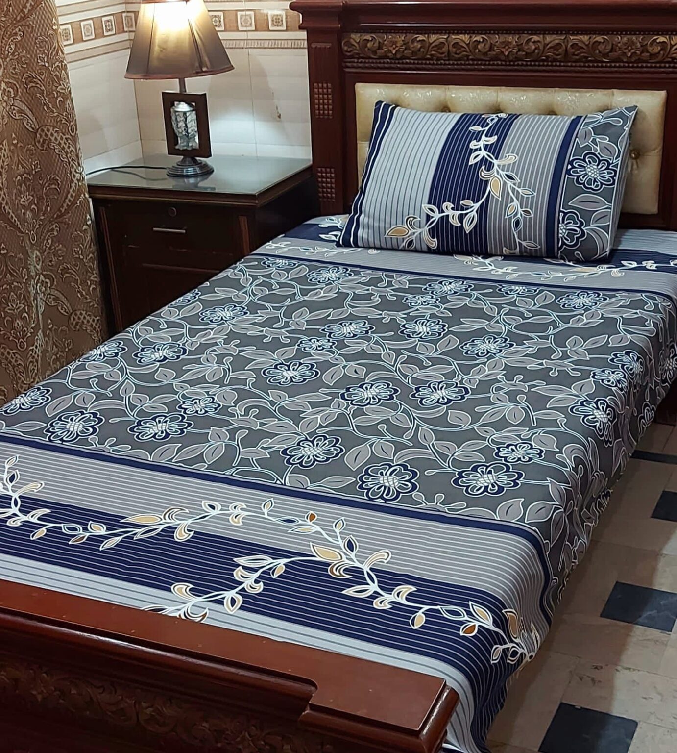 Bed Sheet Design Crystal Single 3D Style - Bs Online