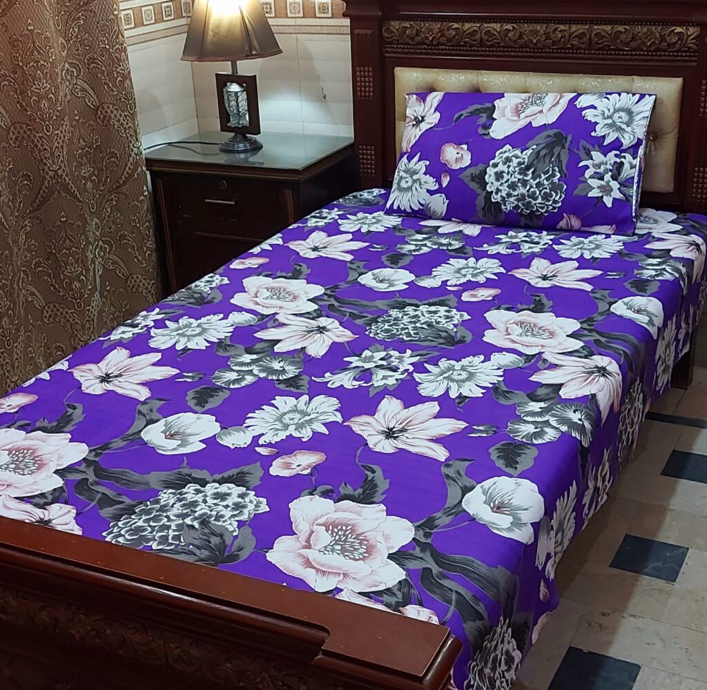 Bed Sheet Design Crystal Single 3D Style - Oye Ji