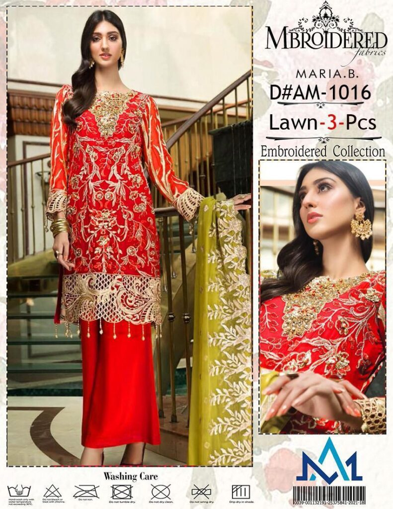 Sequence Embrodere Maria B Lawn 3pc - Oye Ji