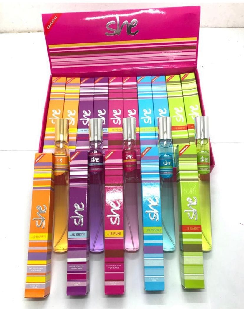 PACK OF 5 SHE Pen Pocket Perfume 35ml Fragrance - Oye Ji