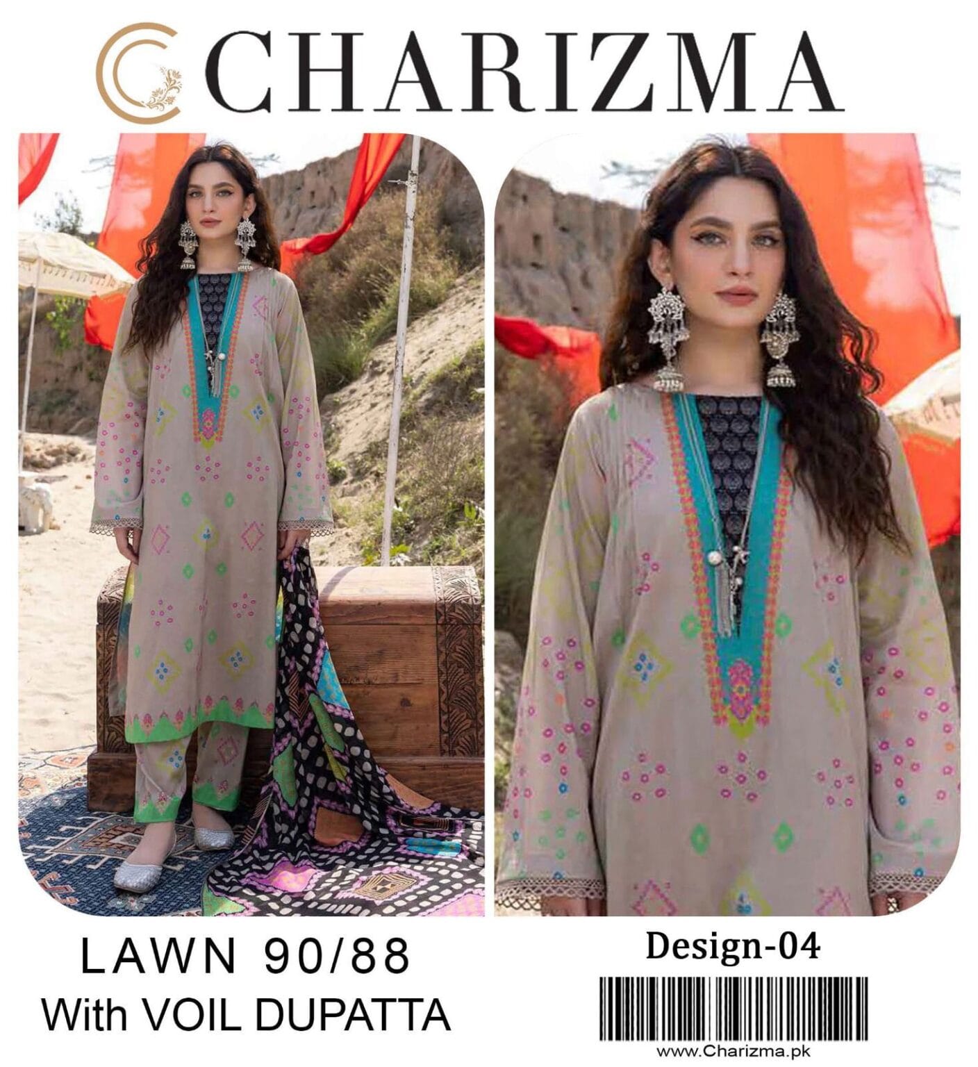 Charizma Lawn Summer Collection 2024 - Oye Ji