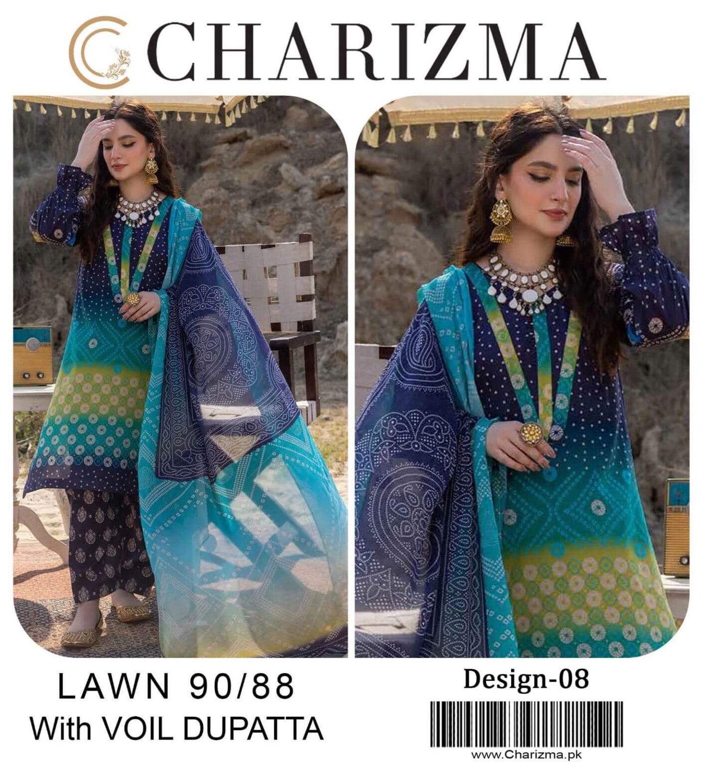 Charizma Lawn Summer Collection 2024 - Oye Ji