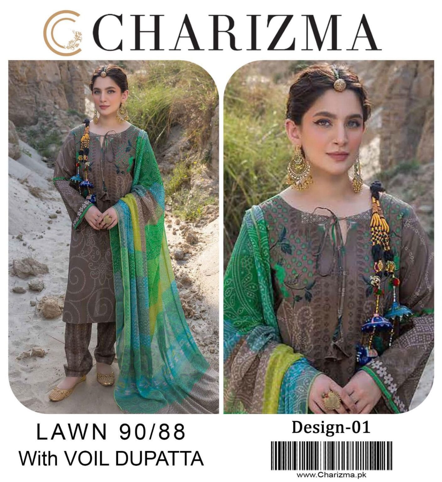 Charizma Lawn Summer Collection 2024 - Oye Ji