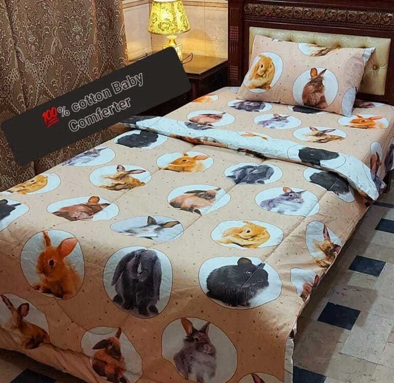 Baby Comforter Set 3 Pcs Single Pure Cotton - Oye Ji