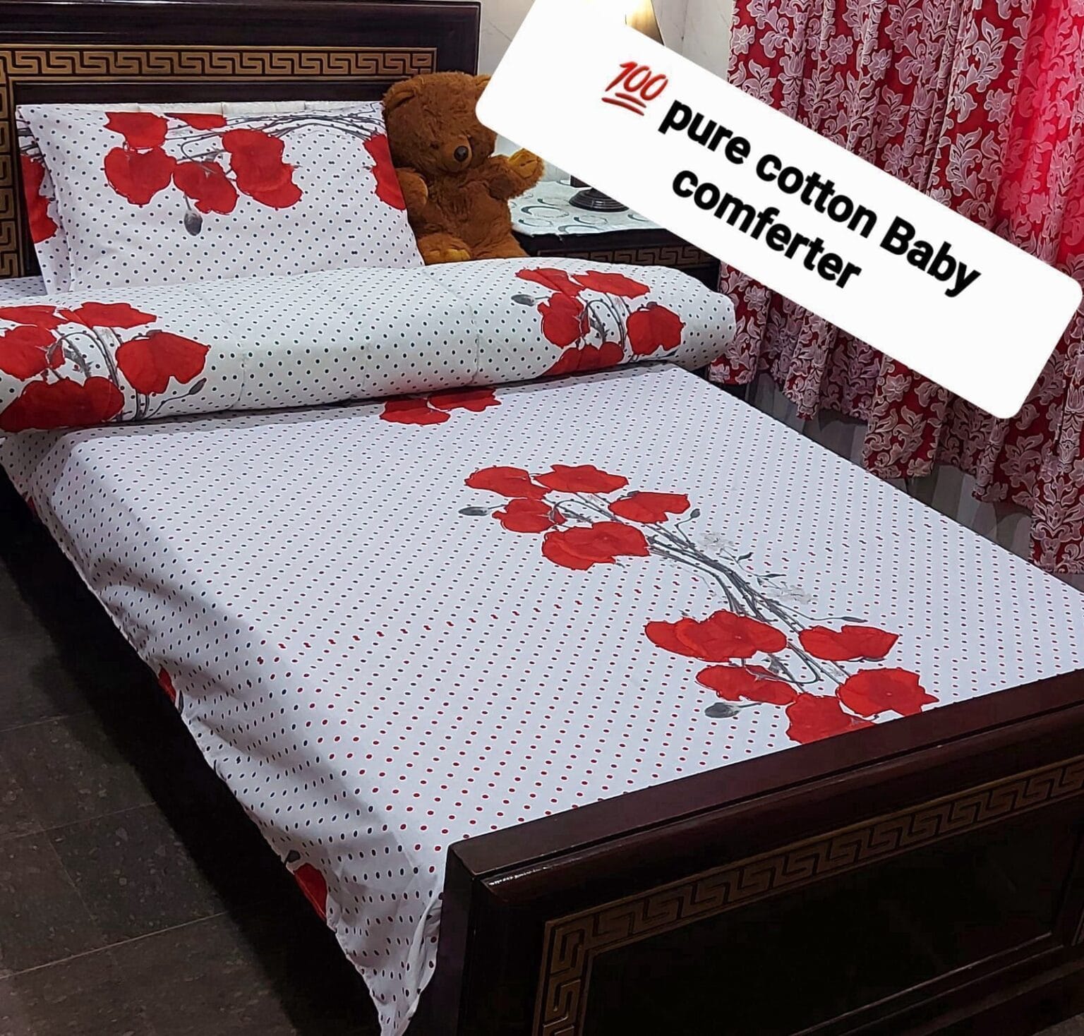 Baby Comforter Set 3 Pcs Single Pure Cotton - Oye Ji