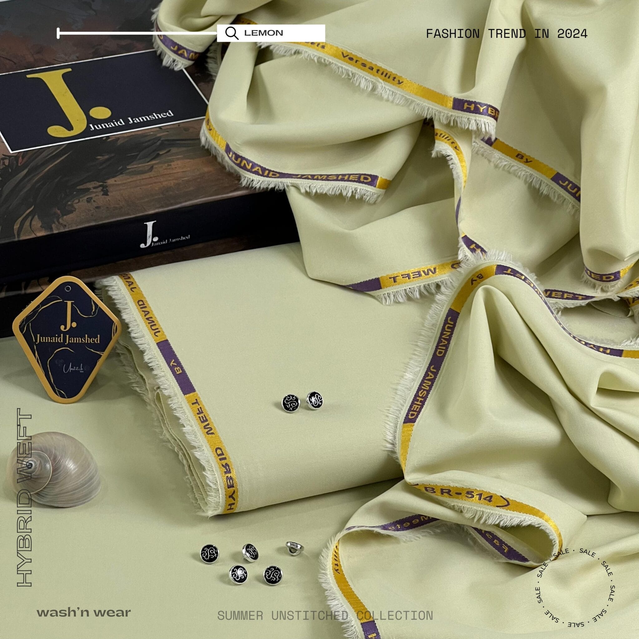 J. Sale Hybrid Weft Wash'n Wear Summer Season - Oye Ji