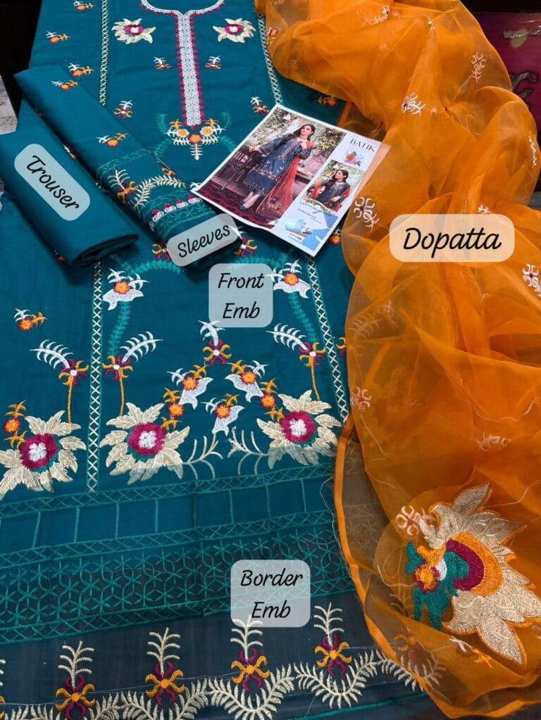 Batik Clothing Luxury Collection Embroidery 2024 - Oye Ji