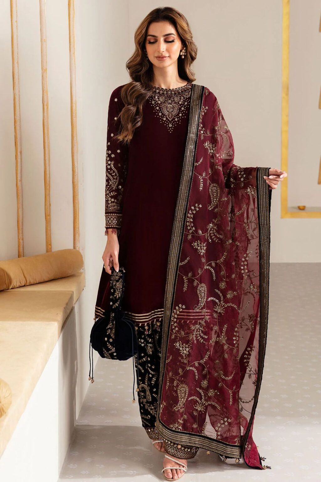New Velvet Dress Design 2024 - OYe Ji