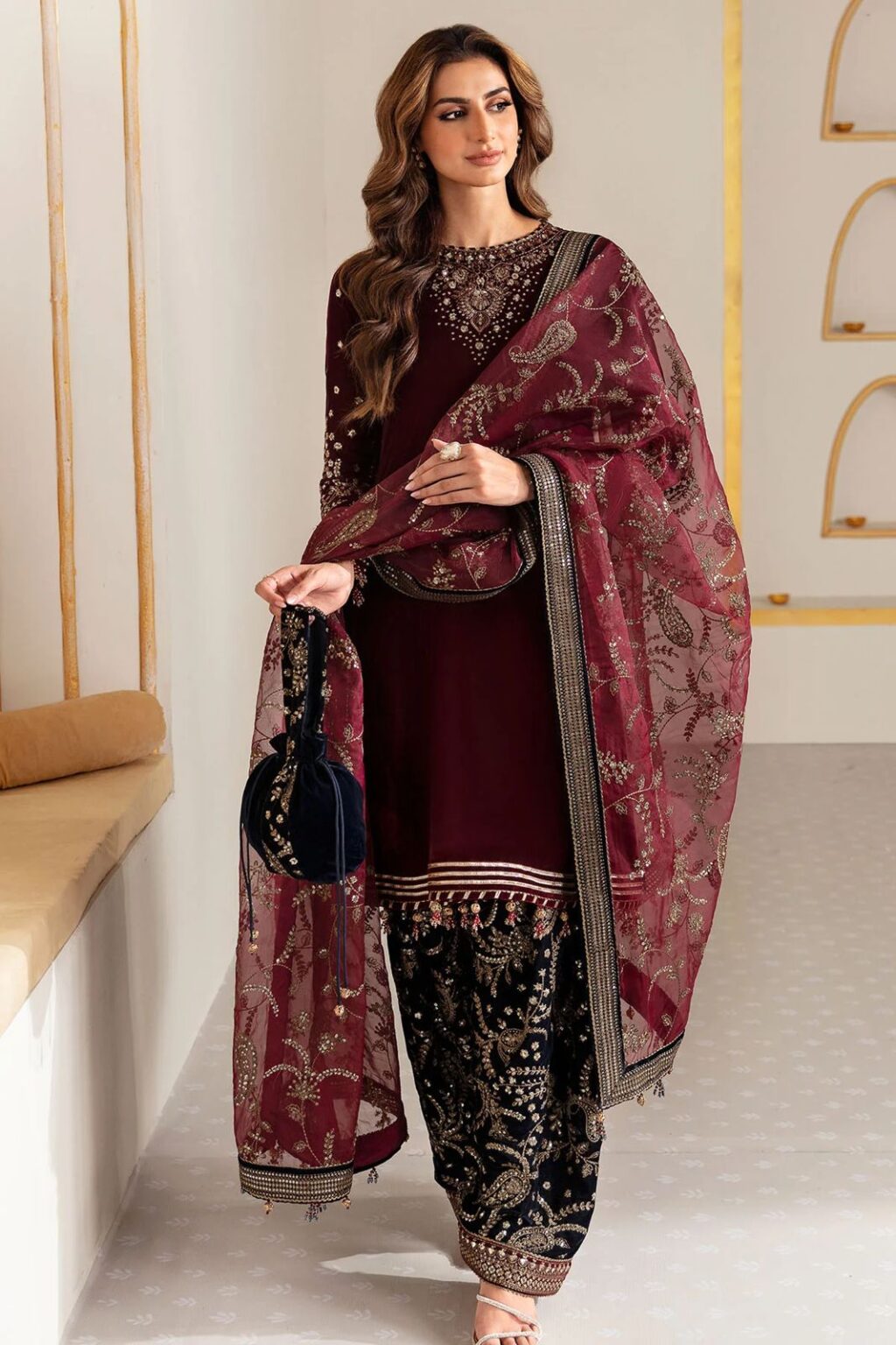 New Velvet Dress Design 2024 - OYe Ji