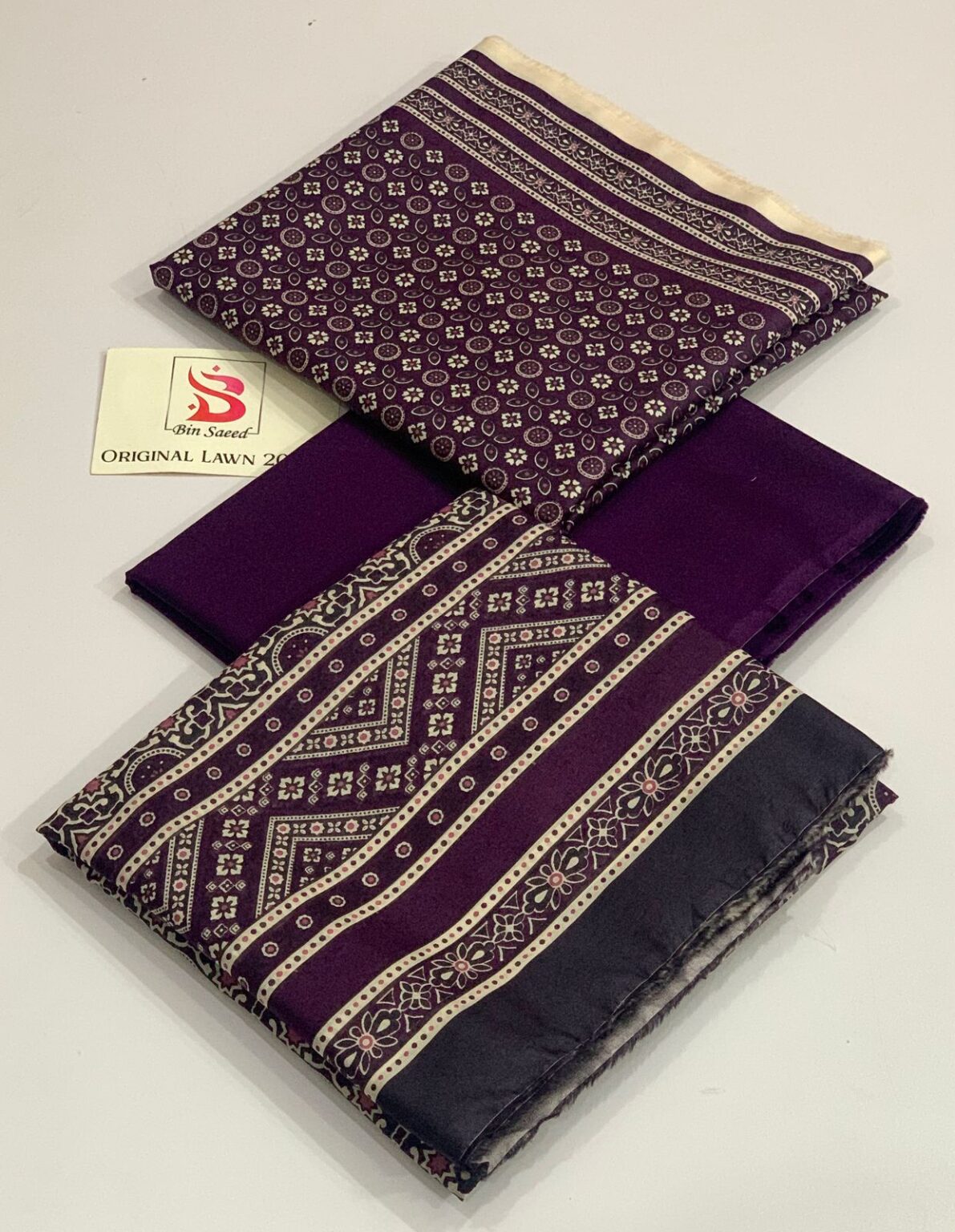 Bin Saeed Lawn Collection 2024 - OYe Ji